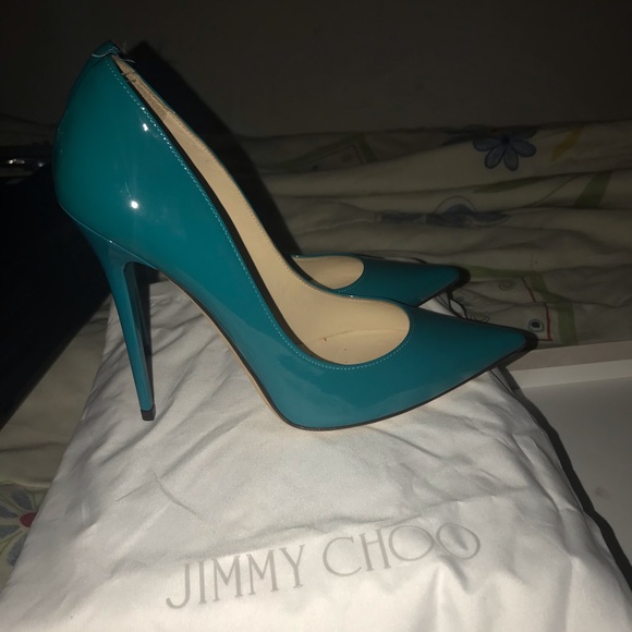 Jimmy Choo | Shoes | Jimmy Choo Turquoise Patent Leather Stilettos ...